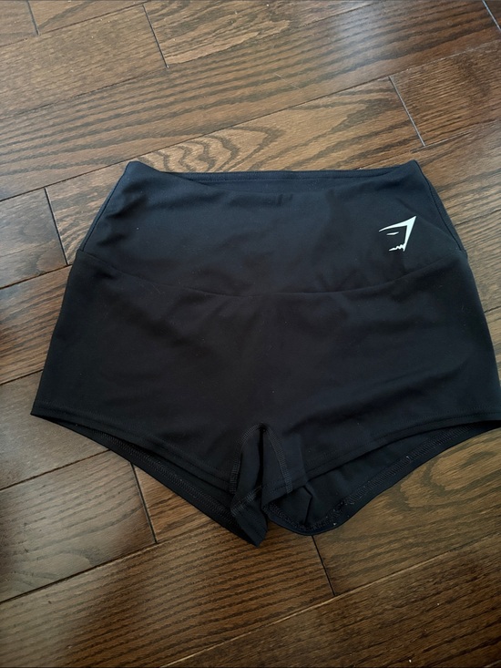 Gymshark | Shorts | Gymshark Black Highrise Bike Shorts With Logo ...